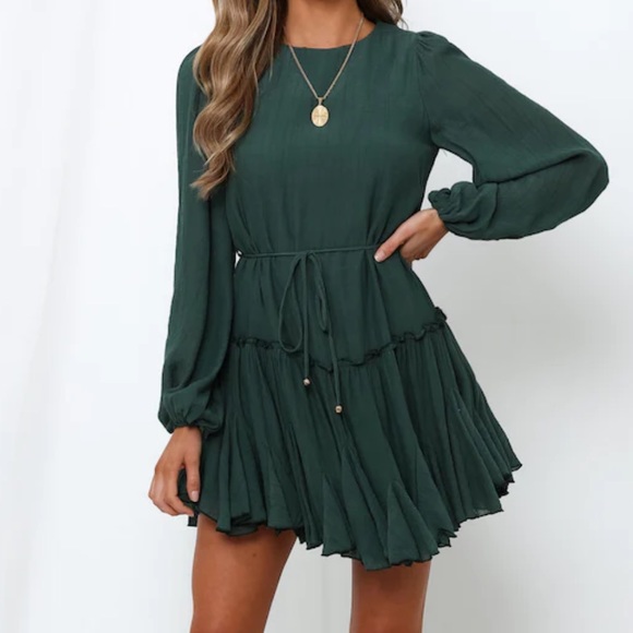 Hello Molly | Dresses | Hello Molly Once In A Blue Moon Dress In Green ...